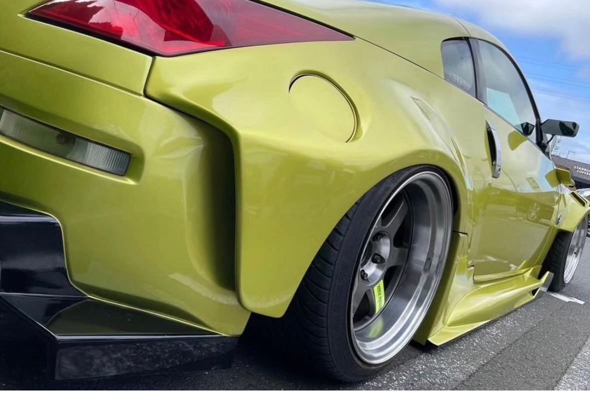 M-SPORTS REAR FENDERS (FRP) NISSAN 350Z (Z33) – Blacklist Motorsports