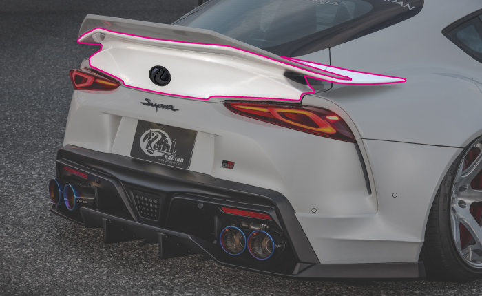 KUHL RACING 90R-GTW TYPE 2 REAR WING UPPER DIFFUSER & REAR GATE WING ...
