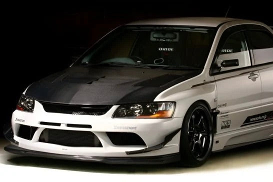 VARIS CARBON SINGLE CANARDS (FOR 09' VER.2 FRONT BUMPER) FOR CT9A MITS ...