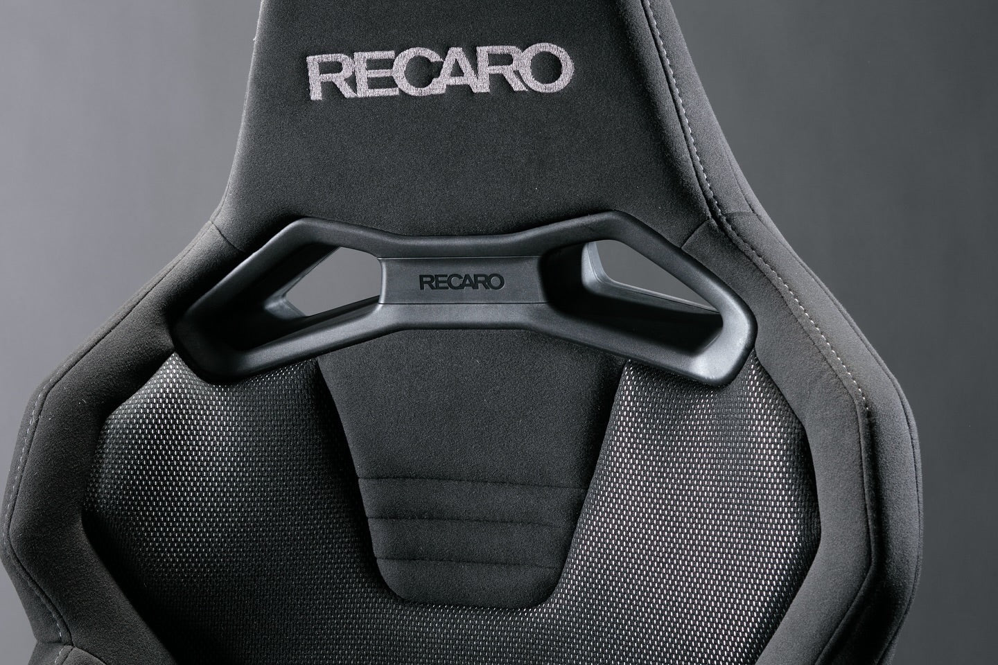 RECARO SR-S UT100H CG RD ULTRA SUEDE CHARCOAL GRAY AND ARTIFICIAL LEAT ...