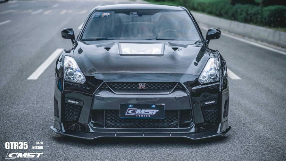 CMST TUNING STAGE 2 FRONT BUMPER & FRONT LIP FOR NISSAN GTR GT-R R35 2 ...