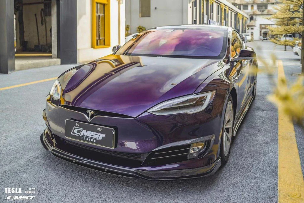 CMST TUNING CARBON FIBER FRONT LIP FOR TESLA MODEL S 2016-2019 ...