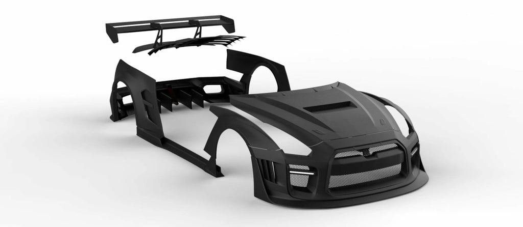 ROBOT CRAFTSMAN "GODZILLA" WIDEBODY FULL BODY KIT FOR NISSAN GTR R35 2 ...